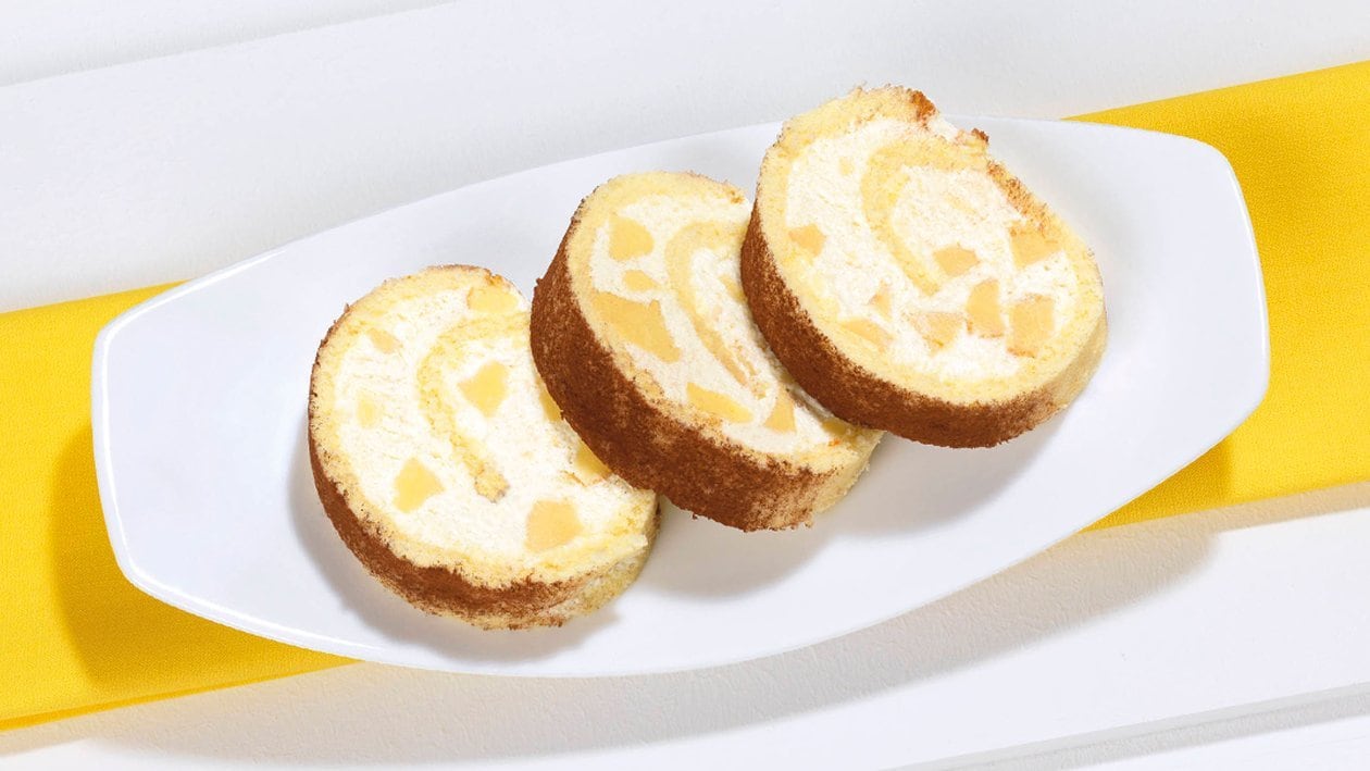 Roulade de biscuit farcie au Kaiserschmarrn (manger en marchant)